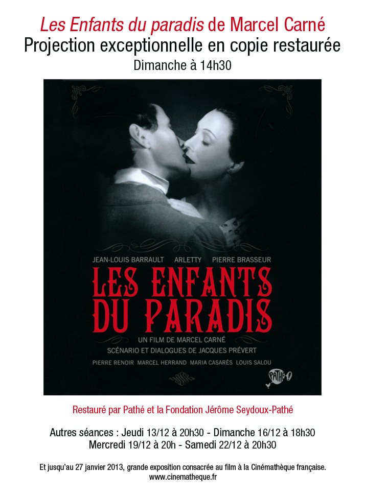 Les Enfants du paradis, en copie restaurée
